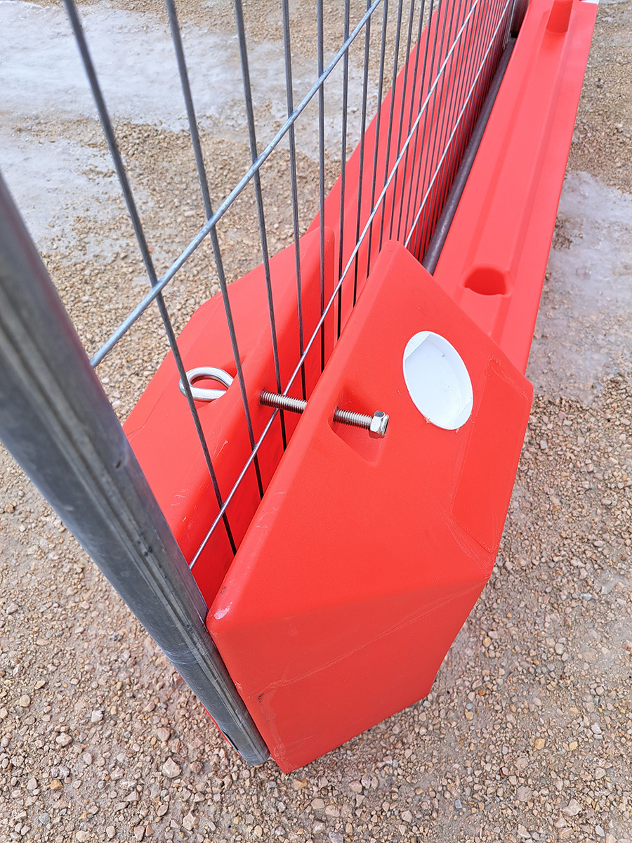 Slot Block Barrier - Red - Broadfence
